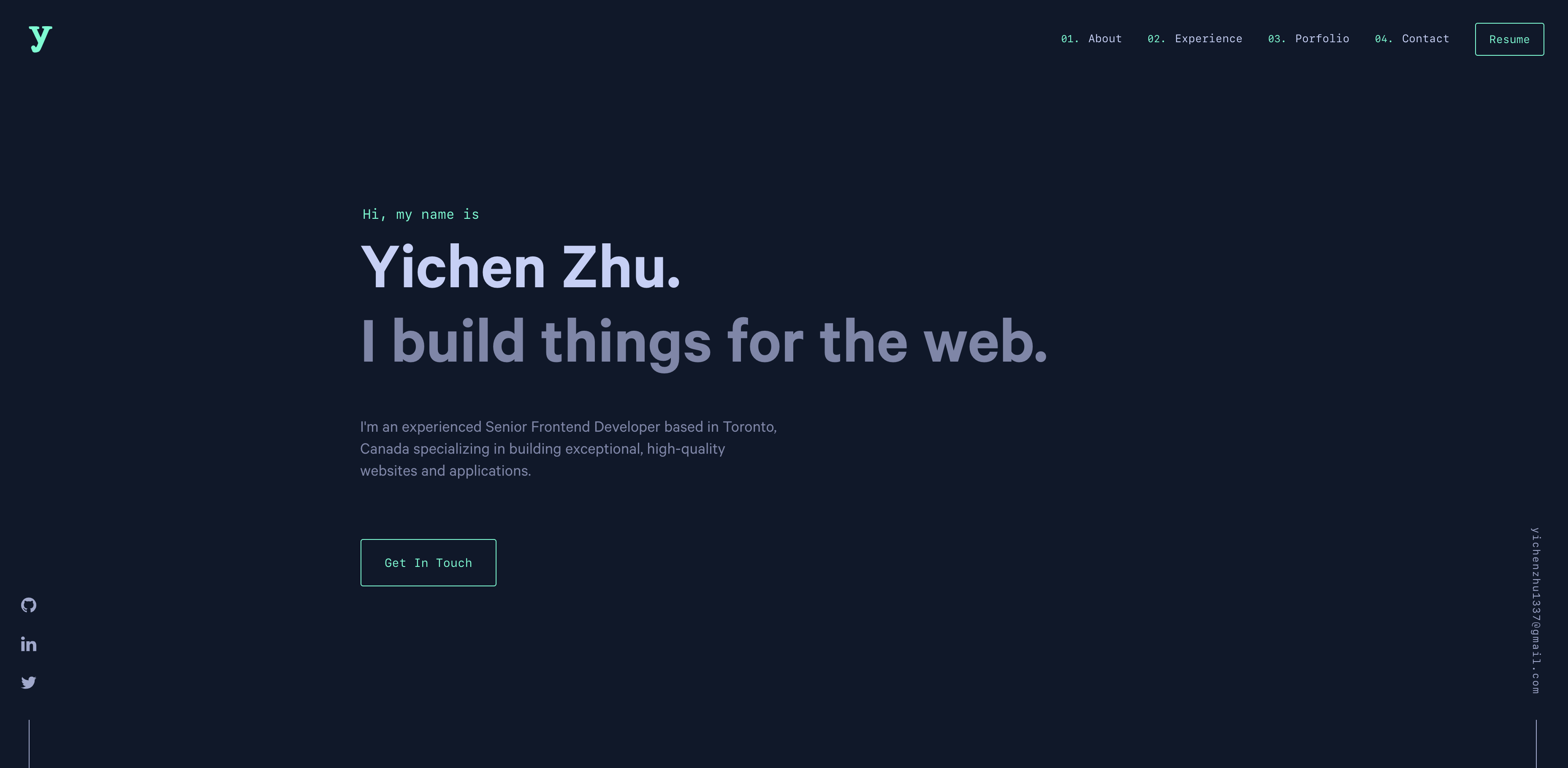 Yichen Zhu | Frontend Developer